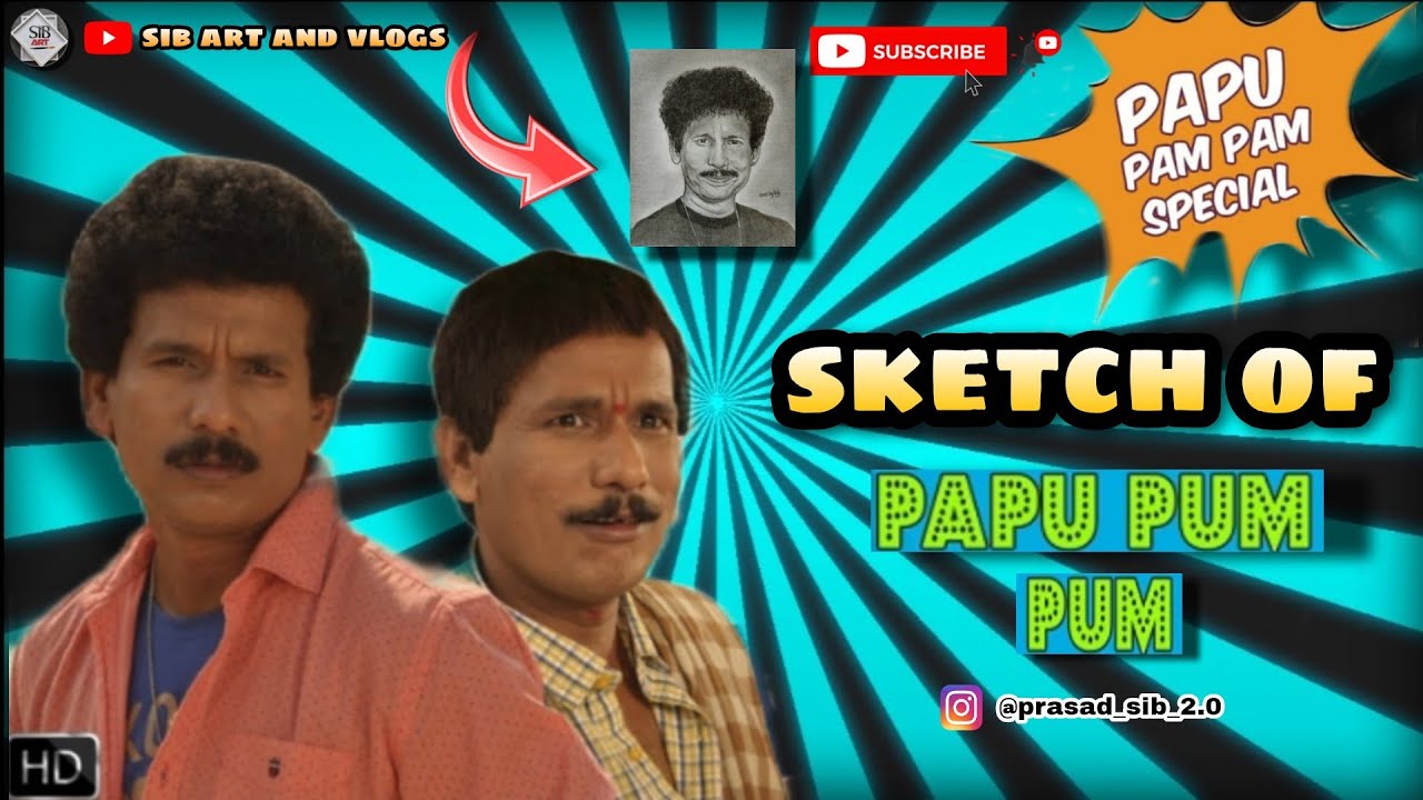 sketch of @Papu PoM PoM Creations😍 /how to draw/ #youtube #odiacomedy # ...