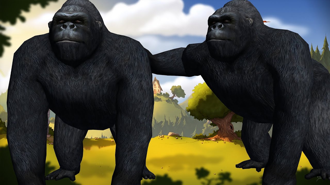 Gorilla Finger Family Rhymes For Children | Nursery rhymes Songs - NSV ...