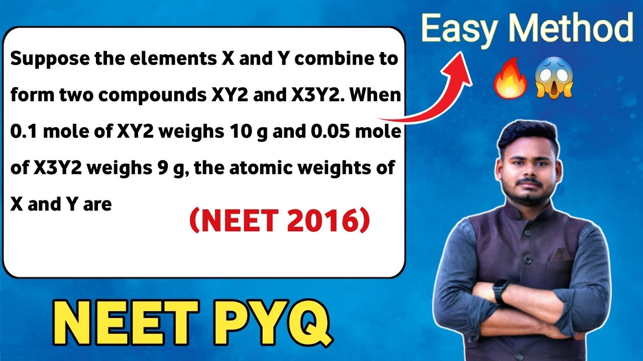 Suppose the elements X and Y combine to form two compounds XY2 and X3Y2 ...