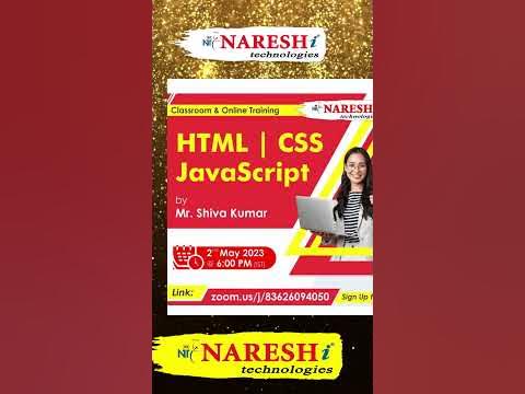 No 1 Best Html | CSS | JavaScript Classroom & Online Training Full Course 2023 | NareshIT - YouTube