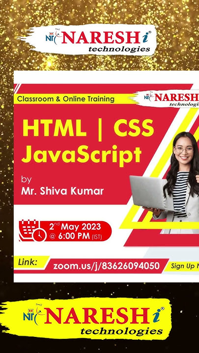 No 1 Best Html | CSS | JavaScript Classroom & Online Training Full Course 2023 | NareshIT - YouTube