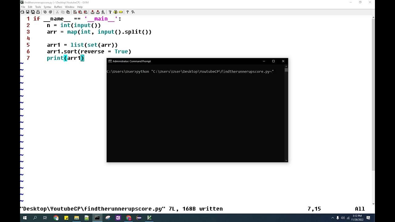 HackerRank Python Problem "Find The RunnerUp Score" || Competitive Programing With Python ...