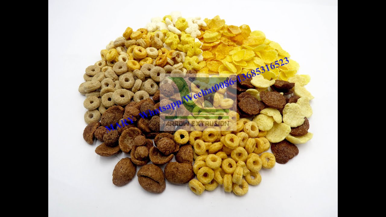 Corn flakes Breakfast froot loops CHEERIOS cereal Extruder machine ...