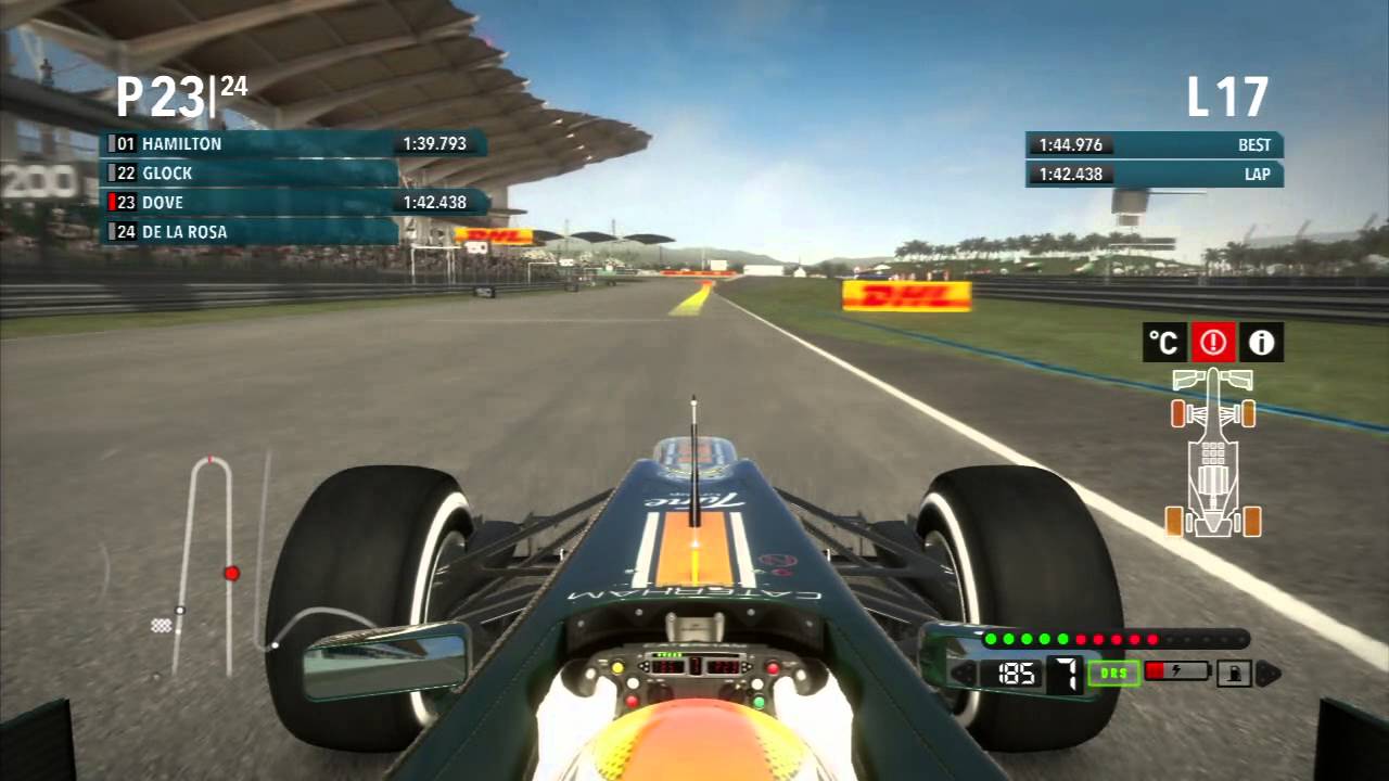 F1 2012 Game Career #2 Malaysia practice - YouTube