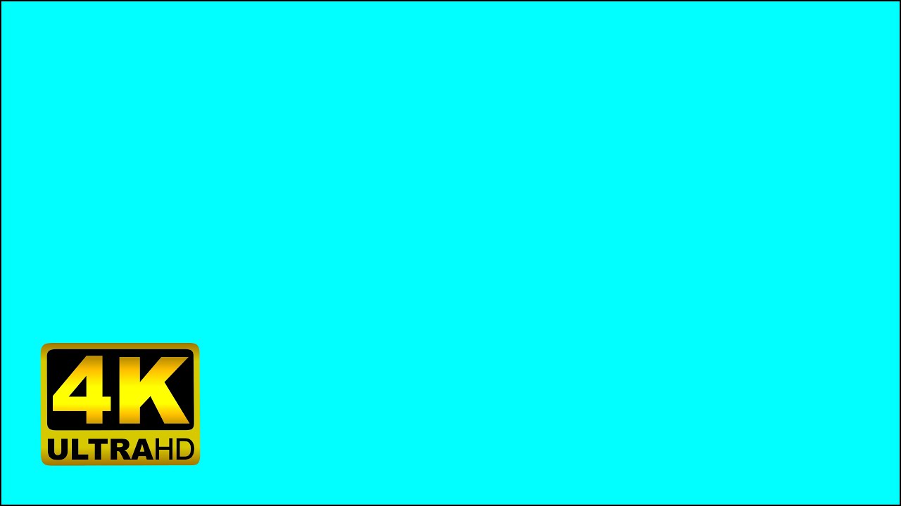 CYAN screen | led lights 10 hours | 4K - YouTube