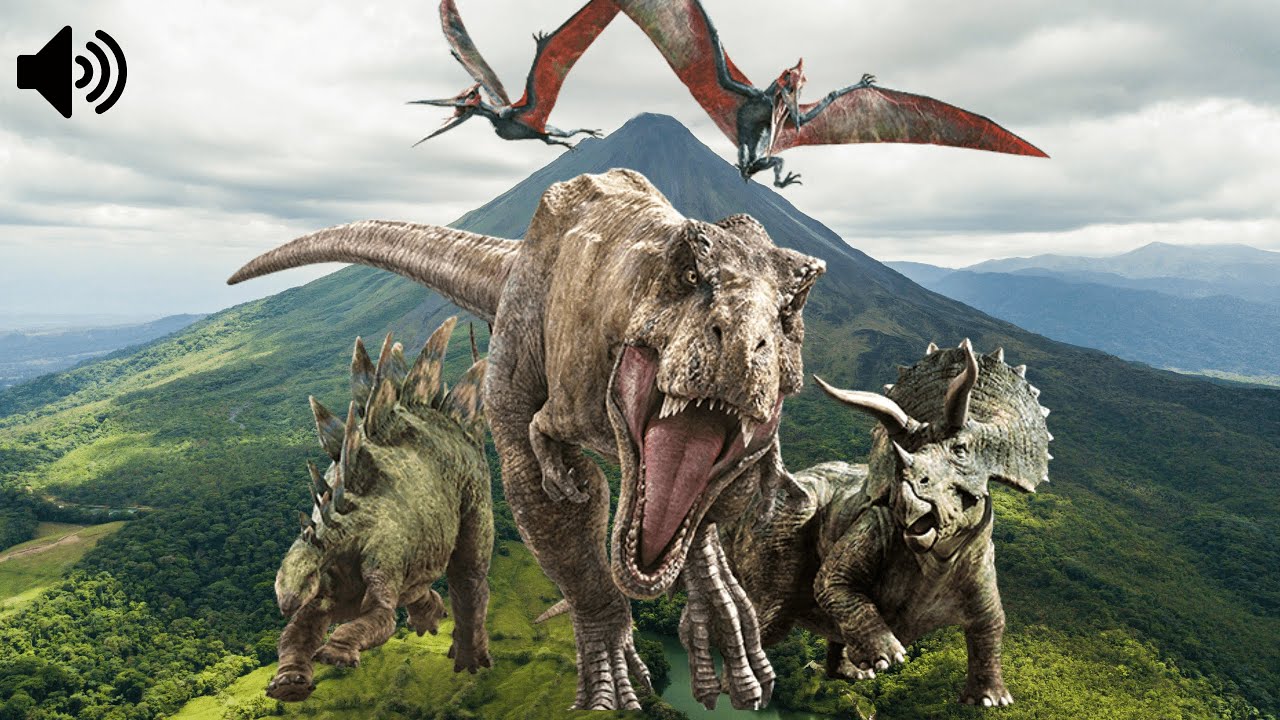 Dinosaur sounds, video animation№2!!! - YouTube