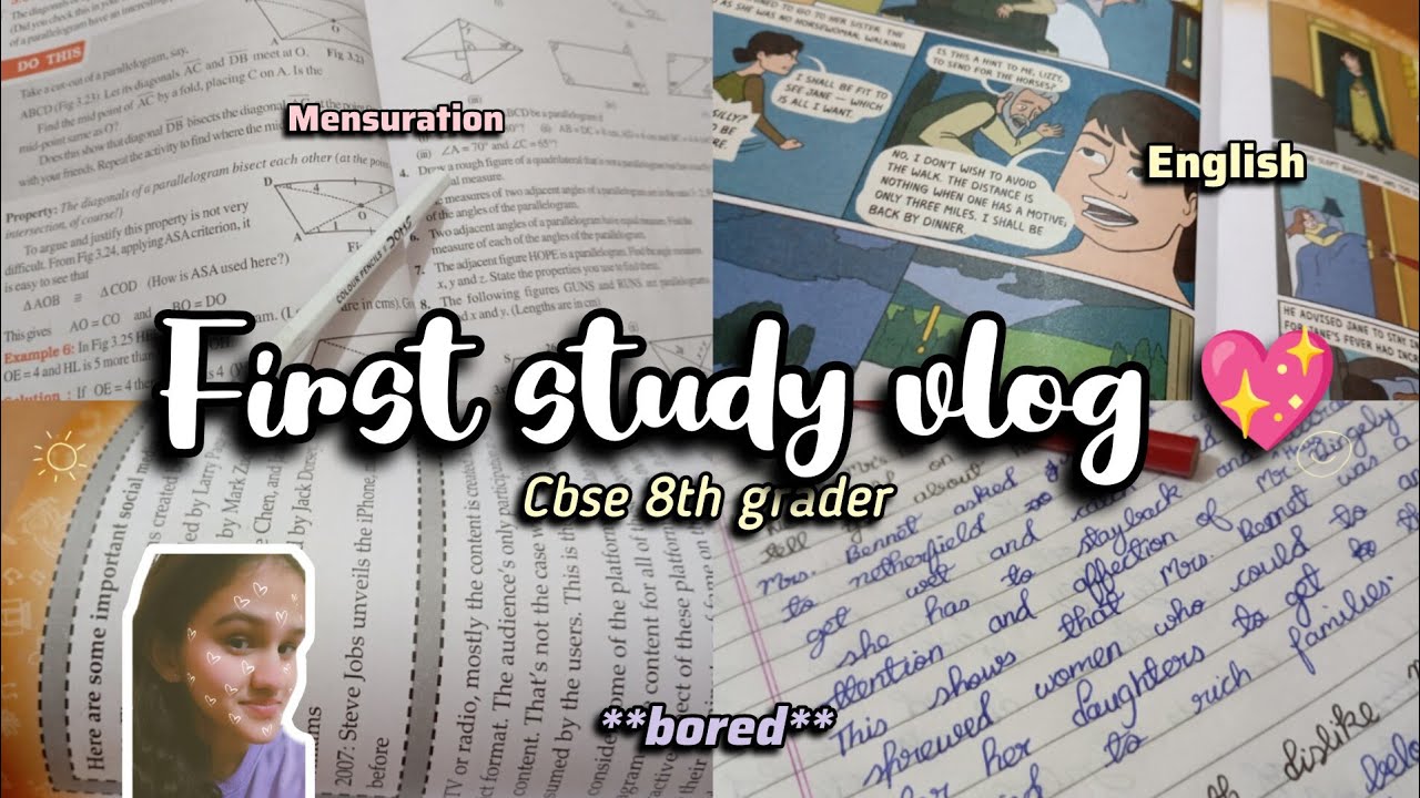 After school Study Vlog 💜 ||~Normal study routine || 8th Grader || not ...