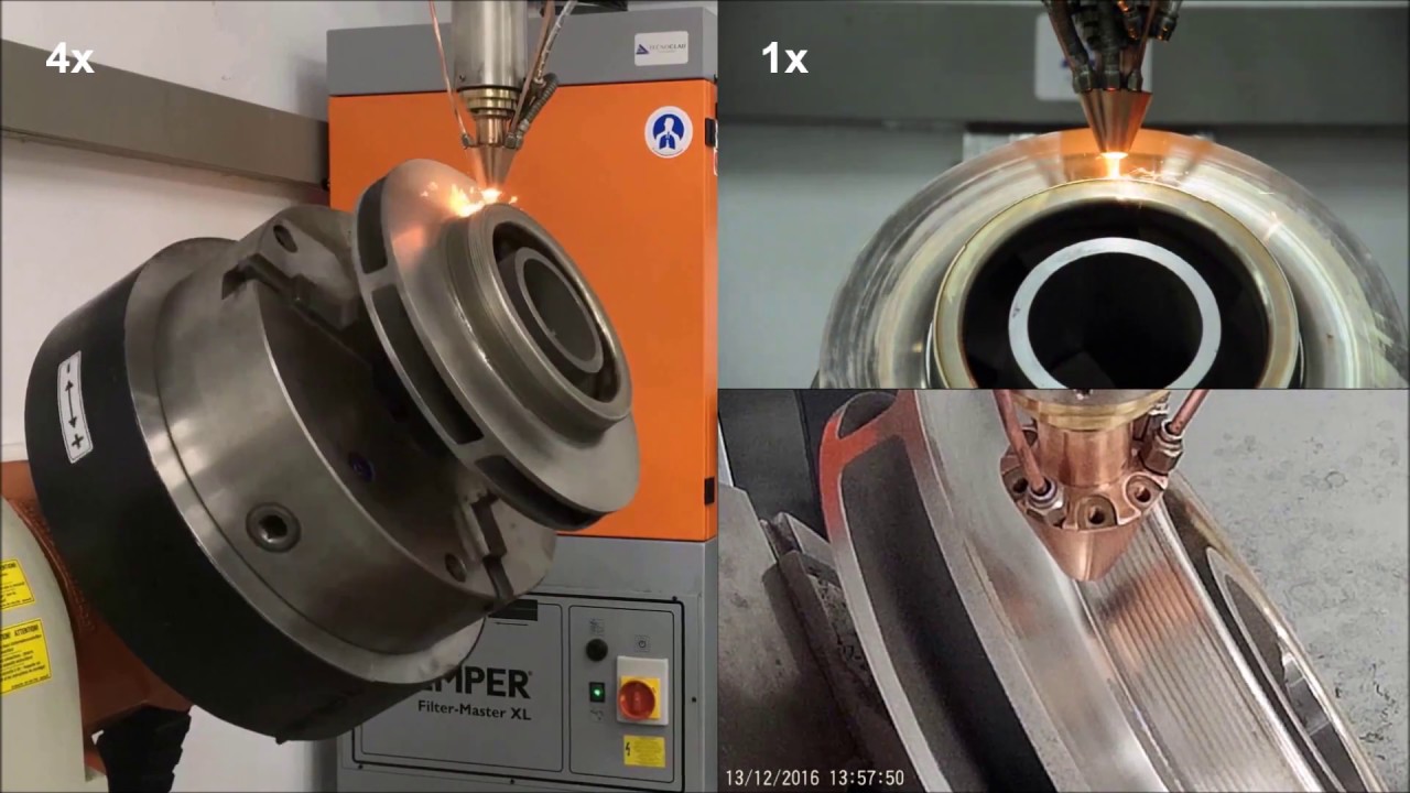 Laser Cladding (DLD) / Water Pump Components - YouTube