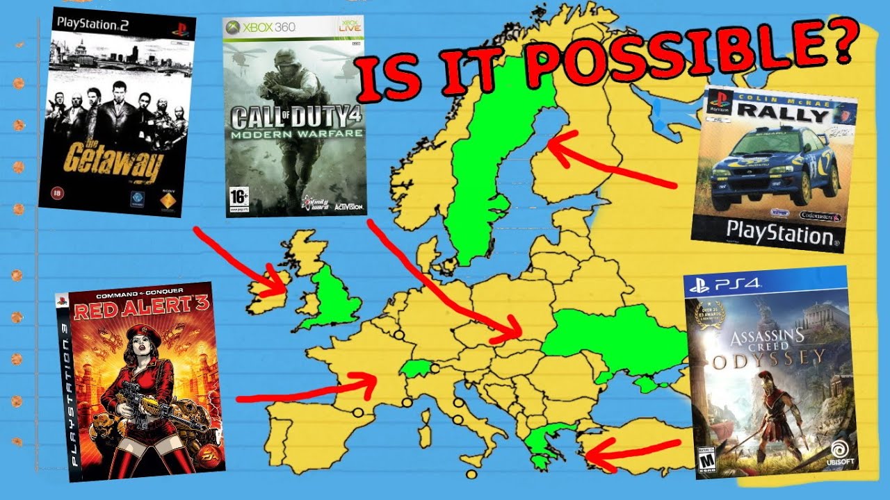 Visiting Every Country in Europe using Videogames! - YouTube