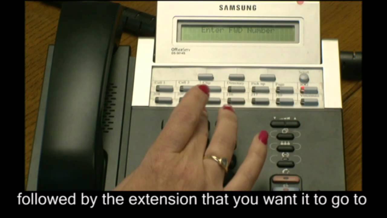 Set a Forward on DND on a Samsung Telephone System - YouTube