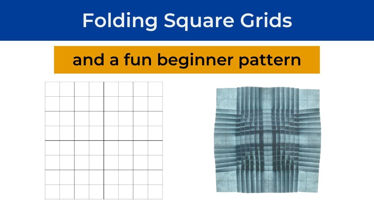 Learn to fold Square Grids for origami tessellations - YouTube
