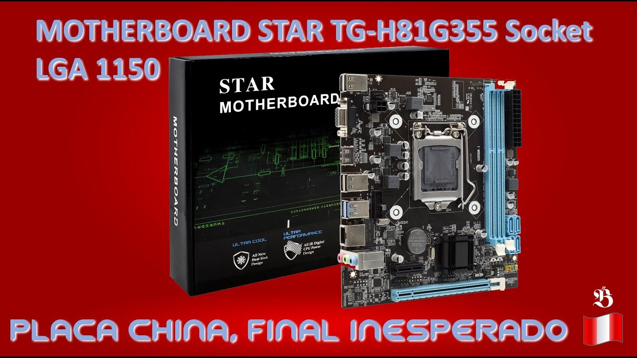 Placa China Motherboard STAR TG-H81G355 Socket LGA 1150 - YouTube
