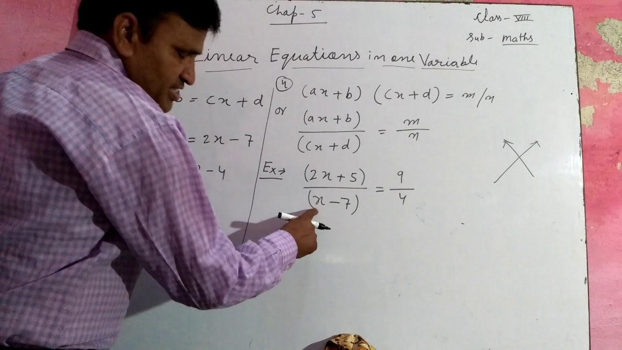 Class 8th Mathematics Linear Eqn in one variable introduction - YouTube