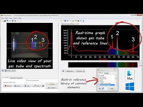 Real-time classroom Spectroscopy with RSpec-Explorer - YouTube