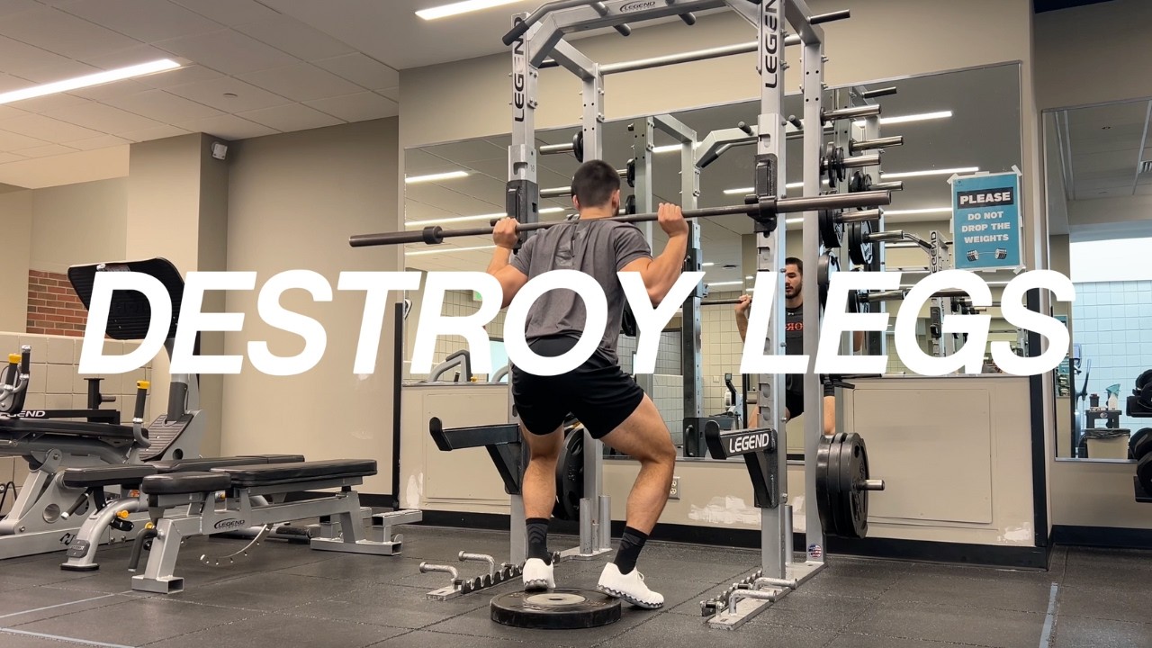 Leg Day Workout at College Rec Center | Quad, Hamstring, Calves Focus - YouTube