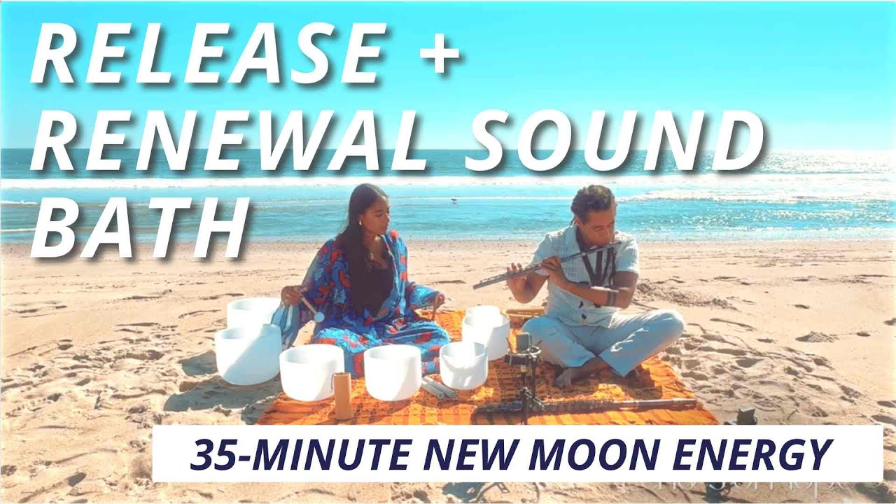 35 min journey with voice, woodwinds & crystal bowls | New Moon Sound ...