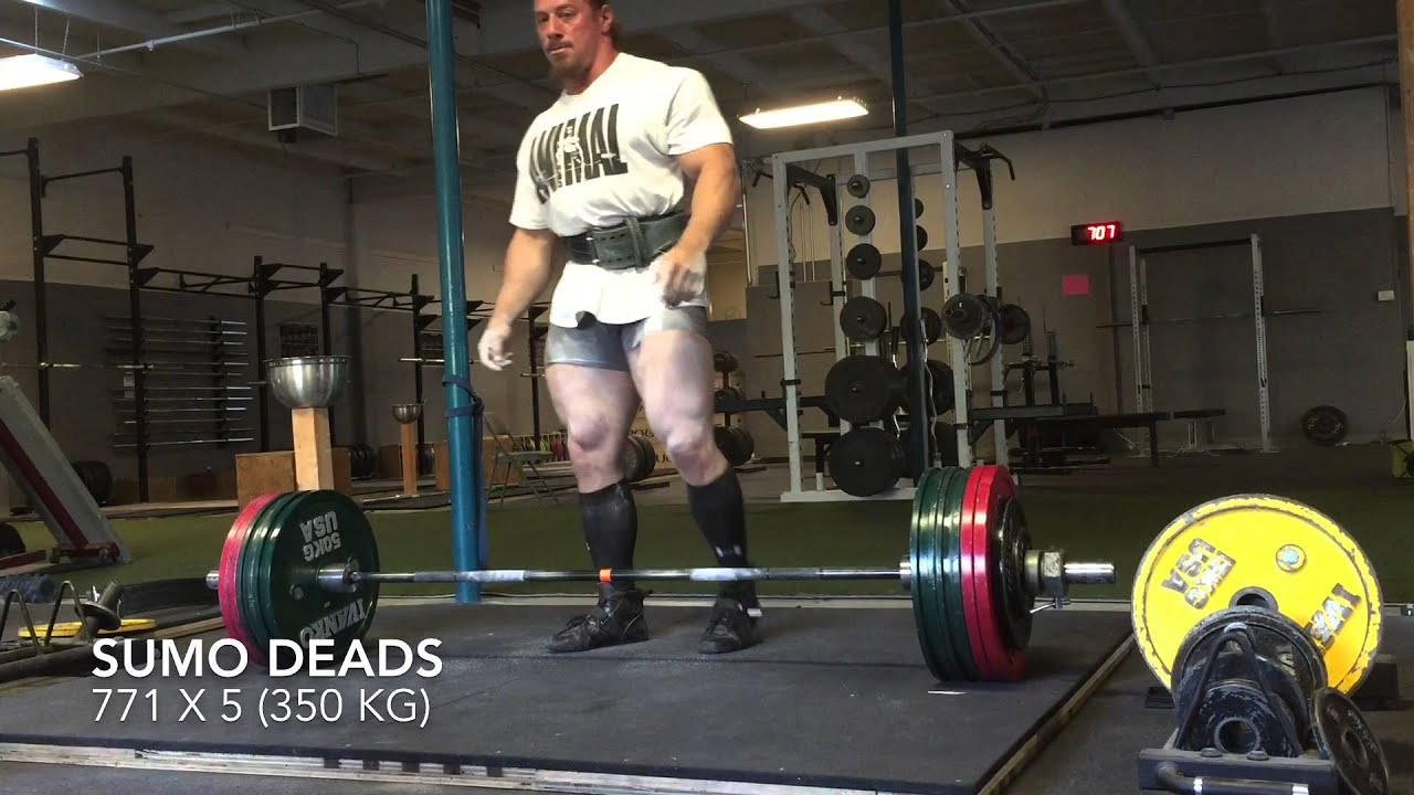 Dan Green - Deadlifts 771 x 5 (350 kg) - YouTube