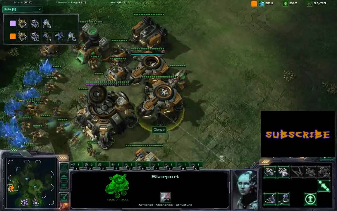 HD StarCraft 2 - Clonze TvT Diaspora on Lost Temple - YouTube