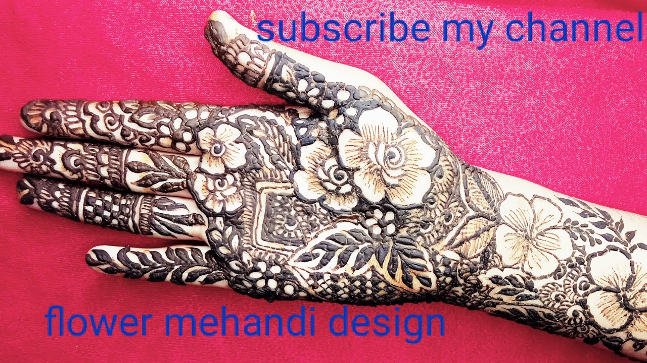 flower mehandi full tutorial #syed ifra mehandi design - YouTube