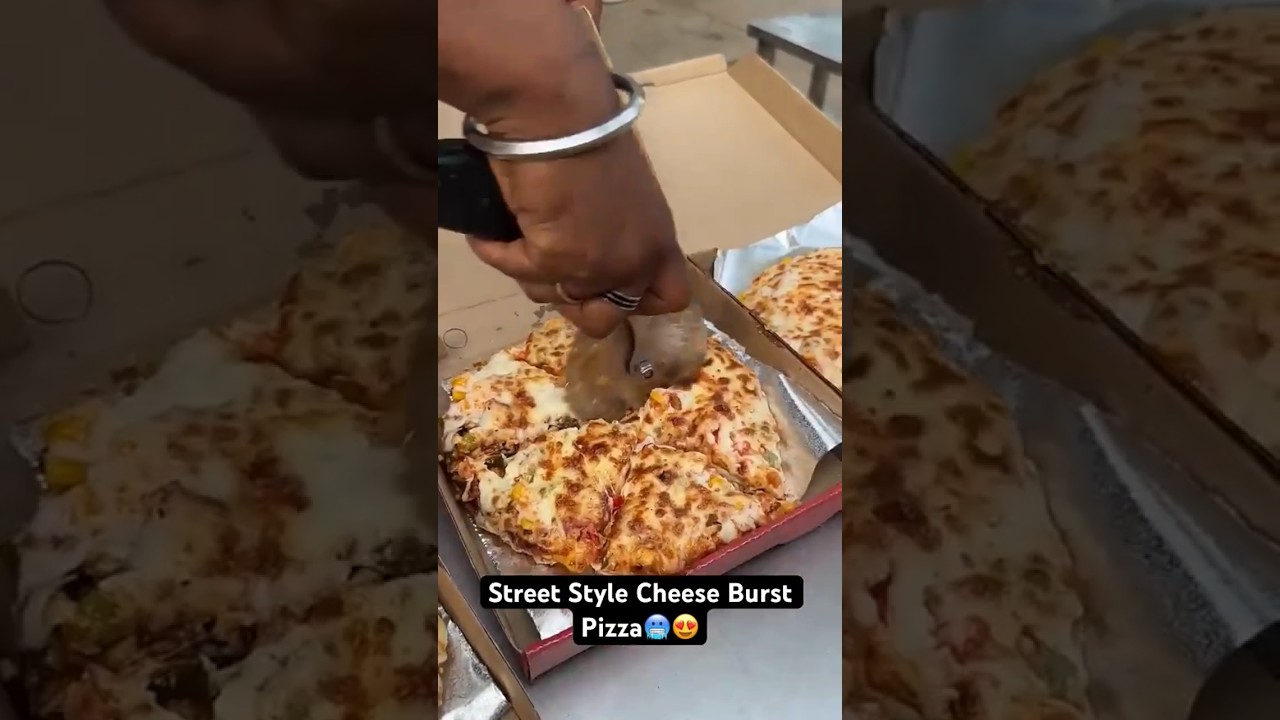 street style cheese bust pizza 🍕🍕🍕😍😍😍😍😍😍😍😍😍😋😋😋😋🤤🤤🤤🤤🤤🤤#pizza #streetfood ...