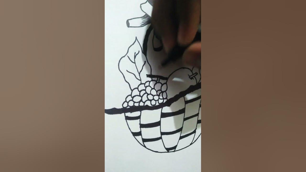Draw The Falon Ki Tokri🍎🍌🍉🍇😍😎 Youtube