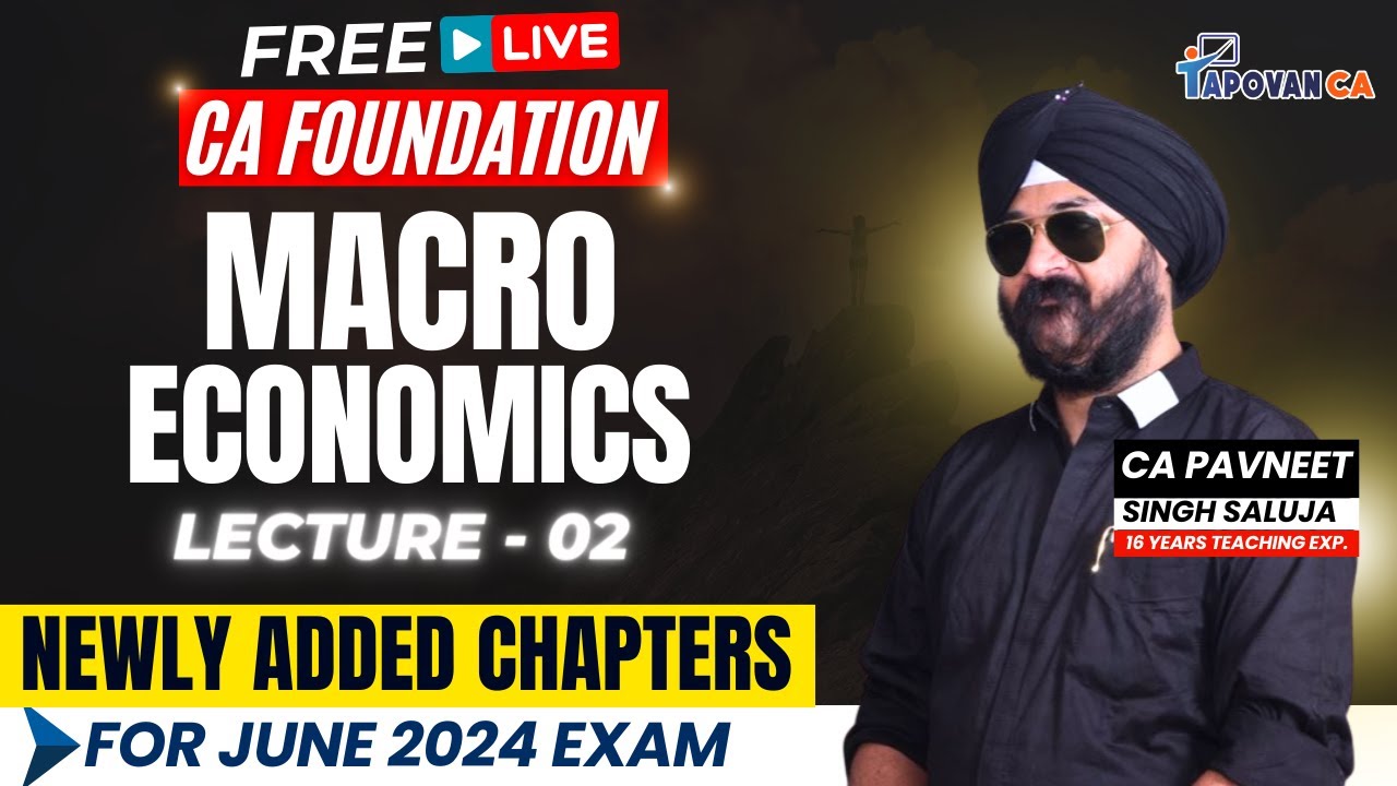 FREE CA Foundation Macro Economics Fastrack Lec 3 | For June 24 ...