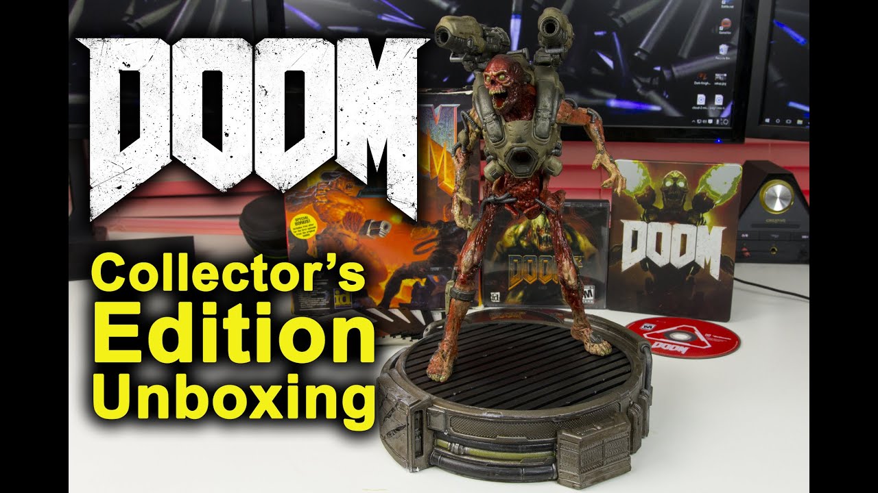 Doom Collector's Edition Statue Unboxing & Review - YouTube