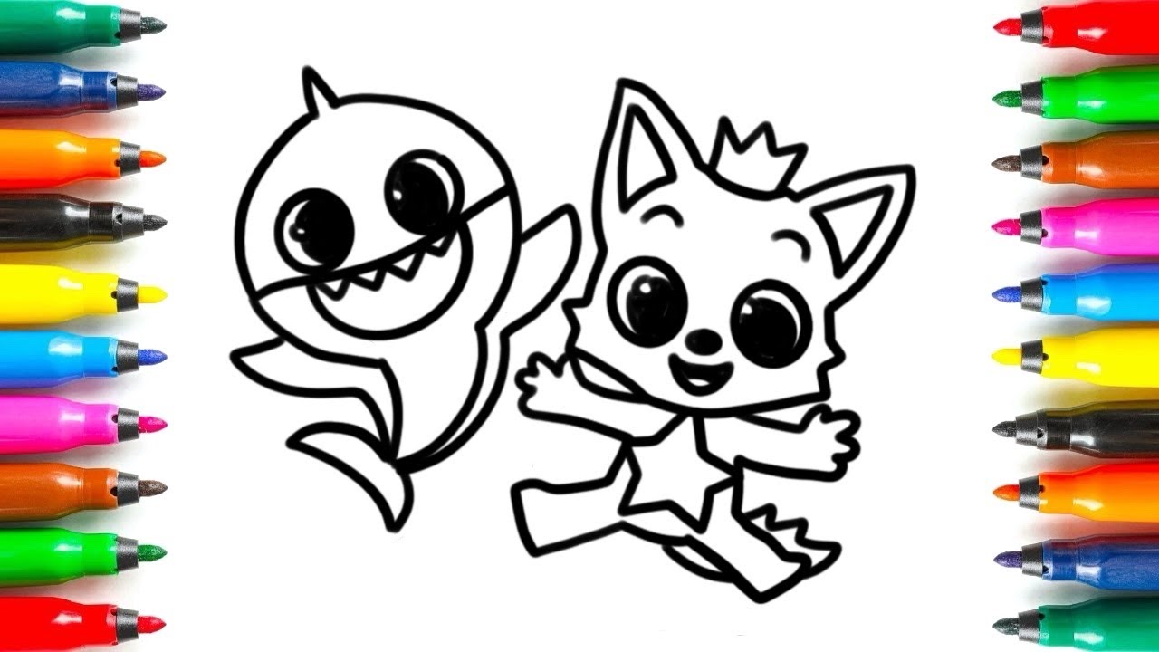 How to draw Pink Fong and Baby Shark #drawing #babyshark #pinkfong ...