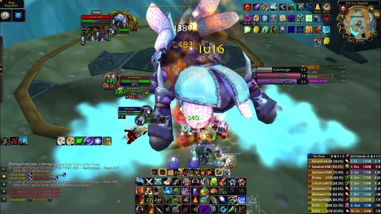 Wotlk Classic - 25m Heroic Anub'arak - Hunter PoV - YouTube