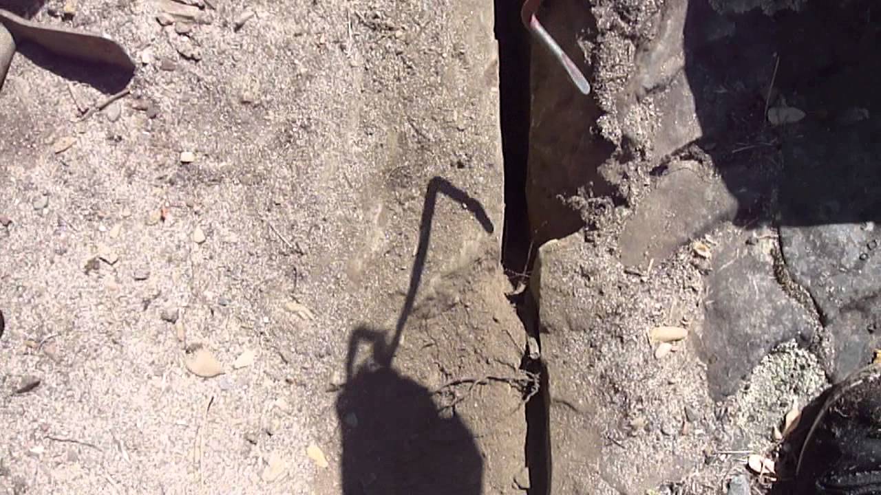 Crevice in bedrock that I been working - YouTube