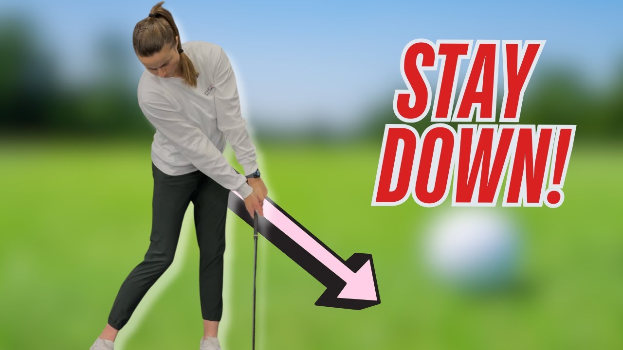 How To Stay Down Through Impact In The Golf Swing! - YouTube