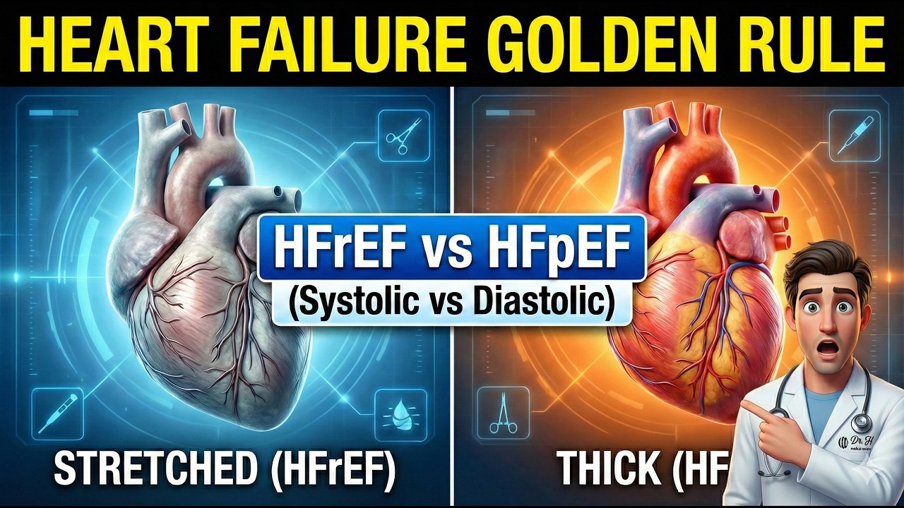 Master Heart Failure in 10 Mins| Systolic vs. Diastolic| HFrEF vs HFpEF ...