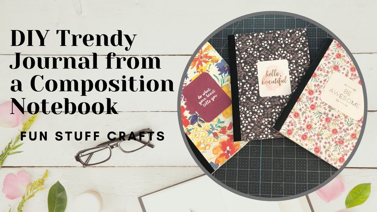 Diy Trendy Composition Notebook Journals - Youtube