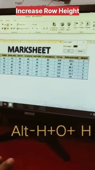 Increase Row Height in Excel #computer - YouTube