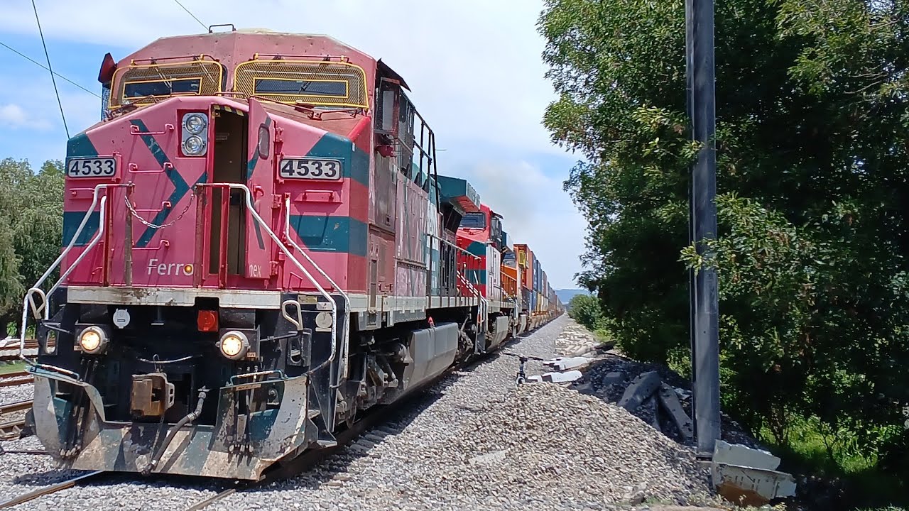 🇲🇽FERROBNSF DOS DIABLAS UNA BNSF INTERMODAL A VELOCIDAD ENCOYOTEPECfxe4533fxe4671bnsf4938 - YouTube