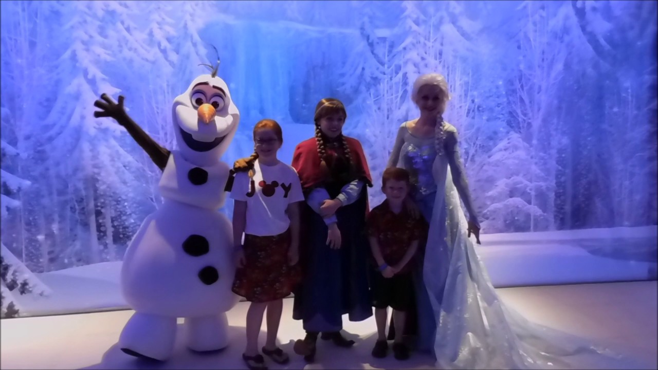 Elsa, Anna, and Olaf from Frozen on the Disney Magic - YouTube