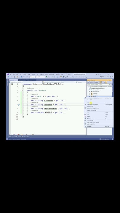 Part 1️⃣ - Building a Bank Account Simulation App with .NET Core MVC & Web API | Intro #ytshorts ...