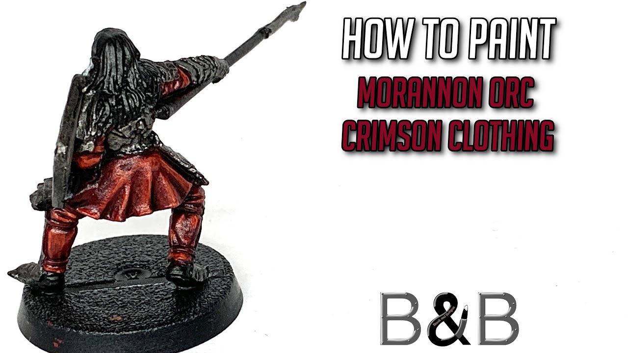 How to paint Morannon Orc Crimson clothing - YouTube
