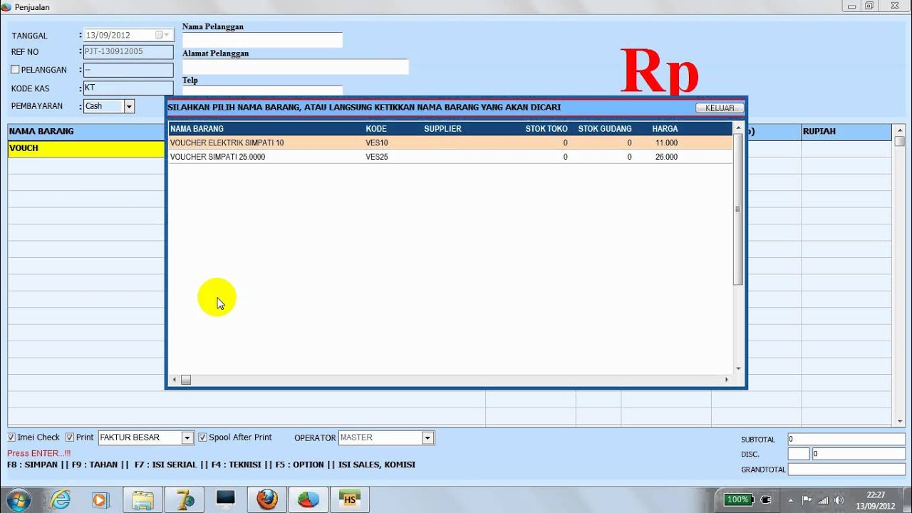 cara penjualan pulsa elektrik di software counter hp SID Phone PRO by ...