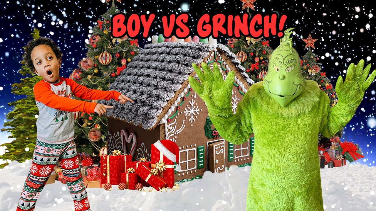 Boy vs Grinch Challenge! Will he save Christmas? The Grinch in Real ...