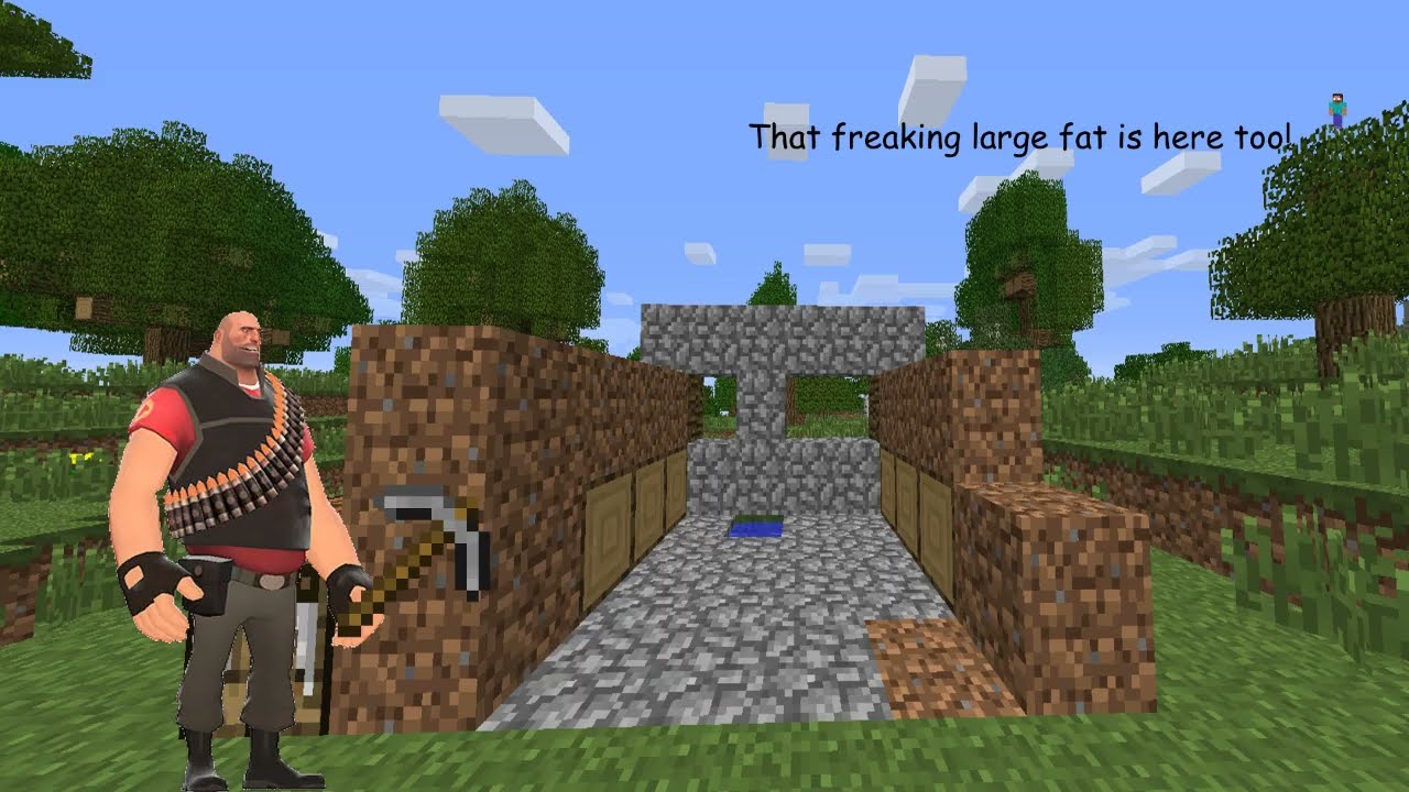TF2 Heavy gets in Minecraft - YouTube