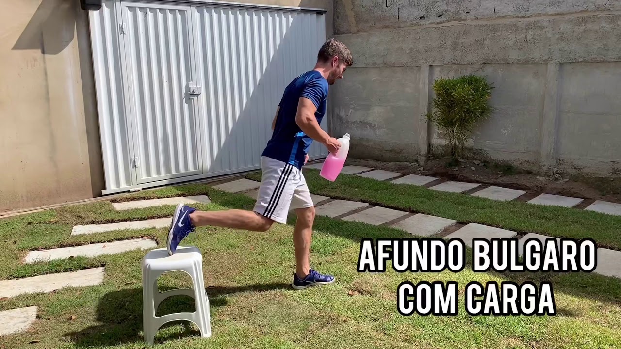 Treinando em casa! Exercício: Afundo Búlgaro Sem Carga - YouTube
