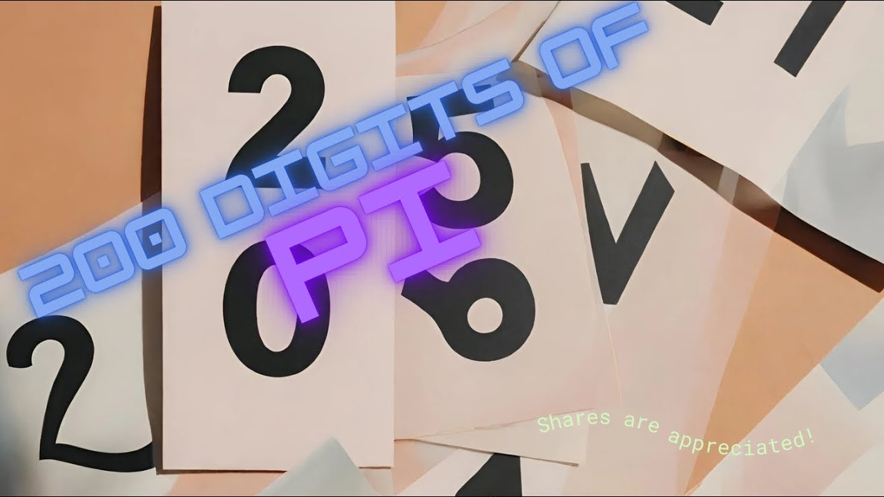 200 digits of pi - YouTube