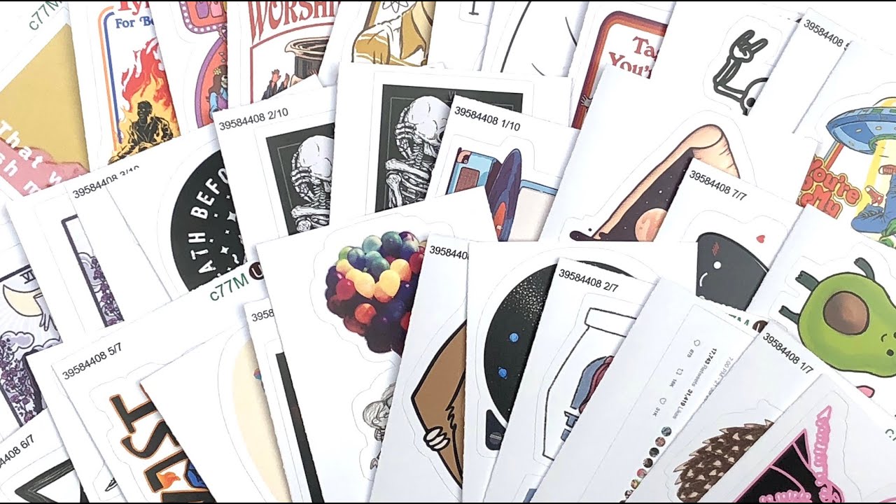 Huge Vinyl Stickers Haul: Redbubble! - YouTube
