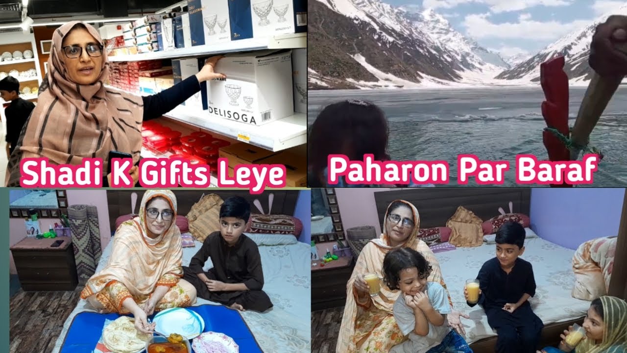Shadi k Gifts Leye Aaj | Paharon Par Baraf | Mishi Khan Family - YouTube