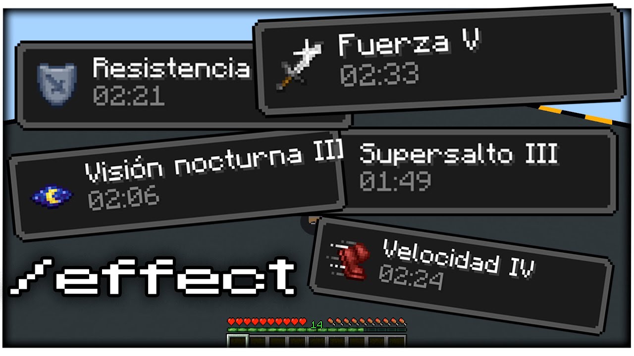 APRENDE A USAR EL /effect | MINECRAFT 1.19.3 | Comandos para ...