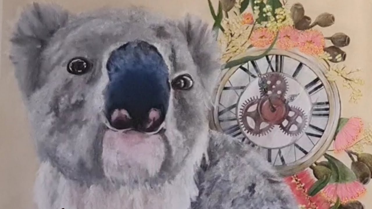 Motivation out of a creative rut, finishing a Koala in acrylic paint ...