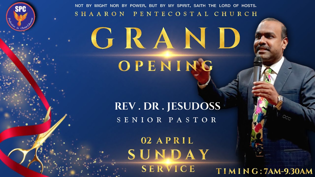Shaaron Pentecostal Church Inauguration ceremony | Rev. Dr. Jesudoss ...