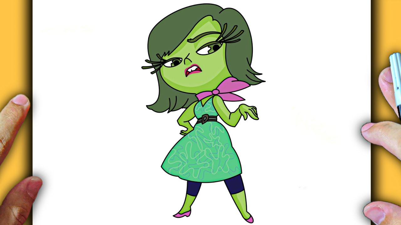 HOW TO DRAW DISGUST FROM INSIDE OUT 2 - YouTube