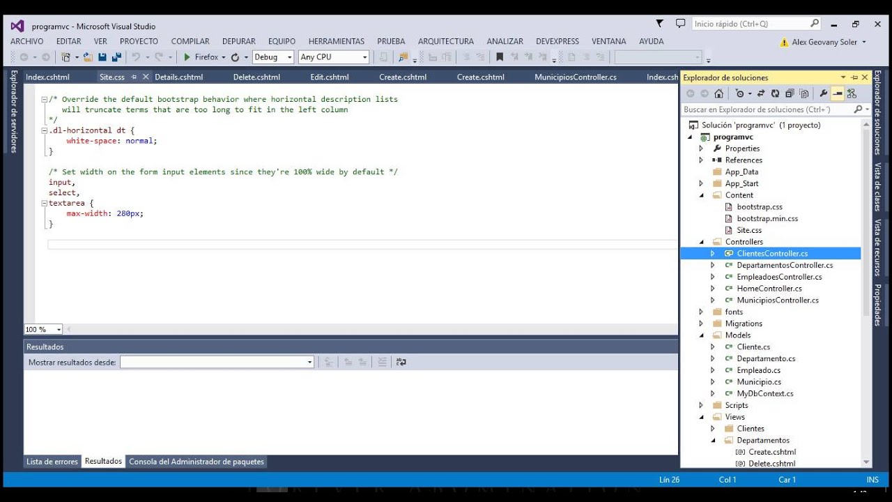 Video 5: Mostrar datos en un formato de pagina de Ventas ASP.NET MVC ...